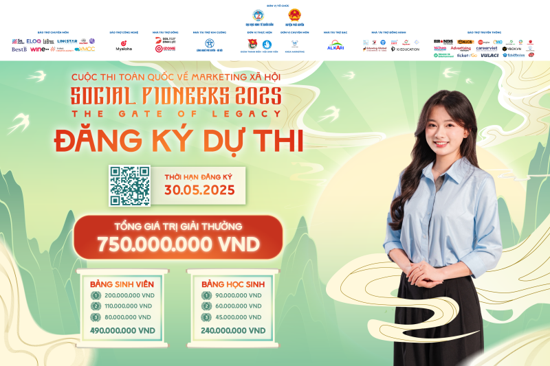 Cuộc thi toàn quốc về Marketing xã hội Social Pioneers 2025 chính thức mở đơn đăng ký dự thi